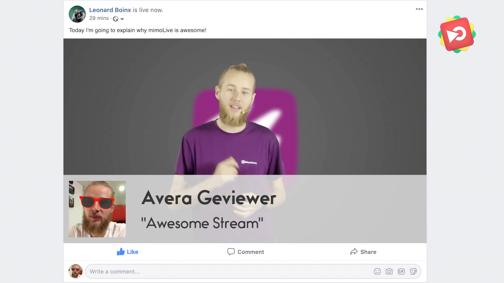 Facebook Live Reactions & Comments | LSE - E06 | mimoLive®