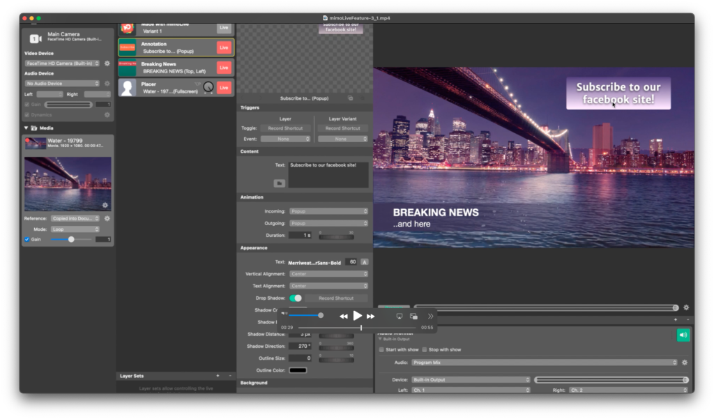 mimoLive Features | mimoLive®